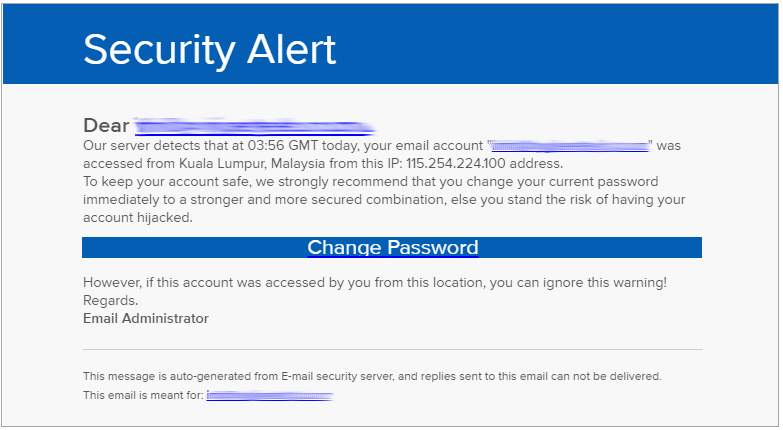 Someone has changed your password SCAM – UBTNZ | Support