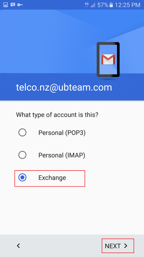 Streamline3 for Android - Add Exchange Account (Gmail) – UBTNZ | Support
